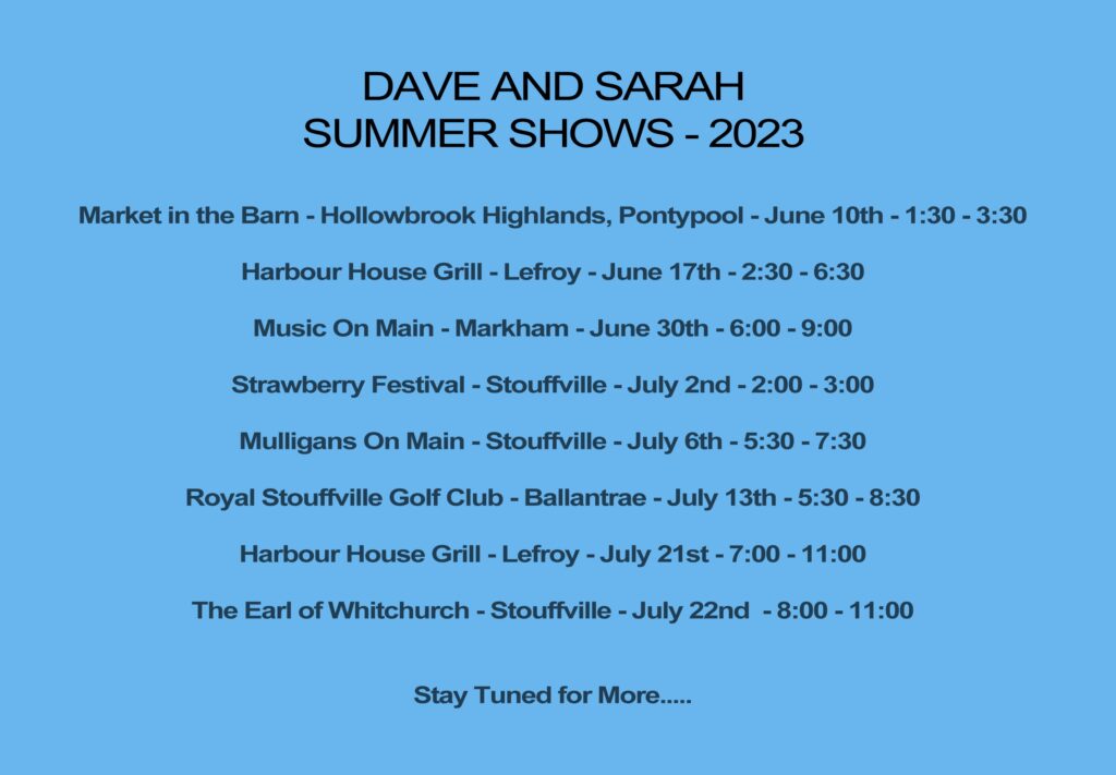 Dynamic Duet Dave and Sarah Bring Passion and Vocal Harmony To Local ...