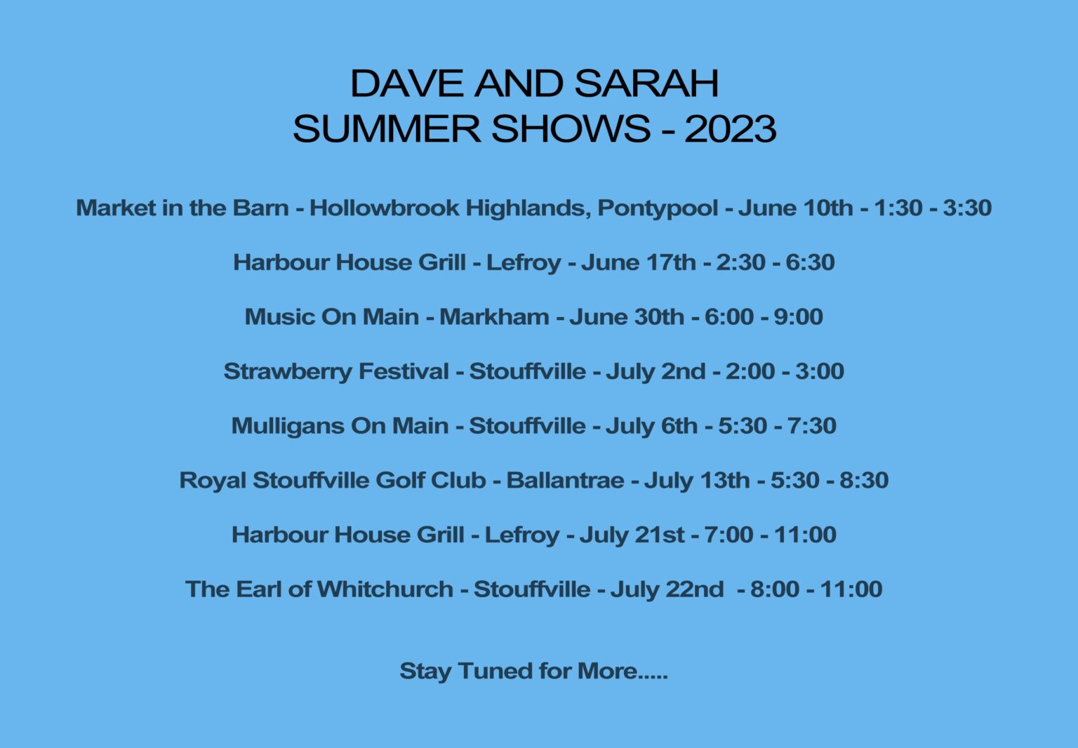 Dynamic Duet Dave and Sarah Bring Passion and Vocal Harmony To Local ...